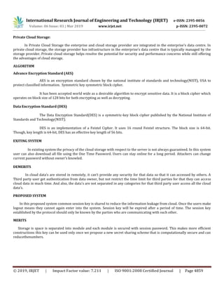 IRJET- Sharing Session Key to Protect Data in Cloud Storage | PDF