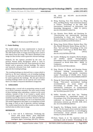 IRJET- Foster Hashtag from Image and Text | PDF