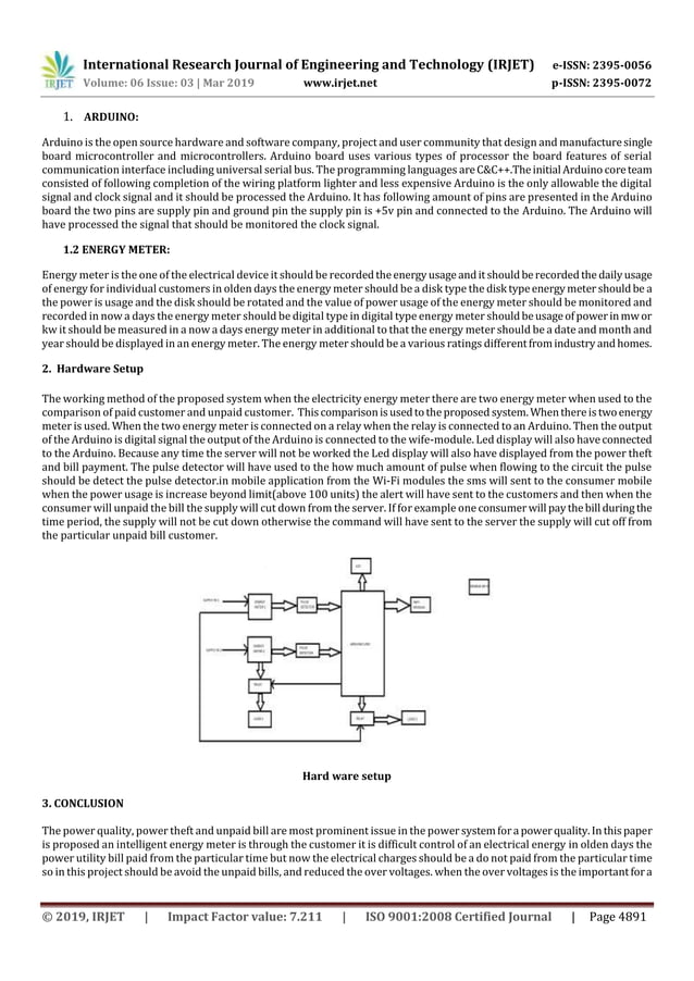 IRJET- Smart Energy Meter Theft Detection using IoT | PDF