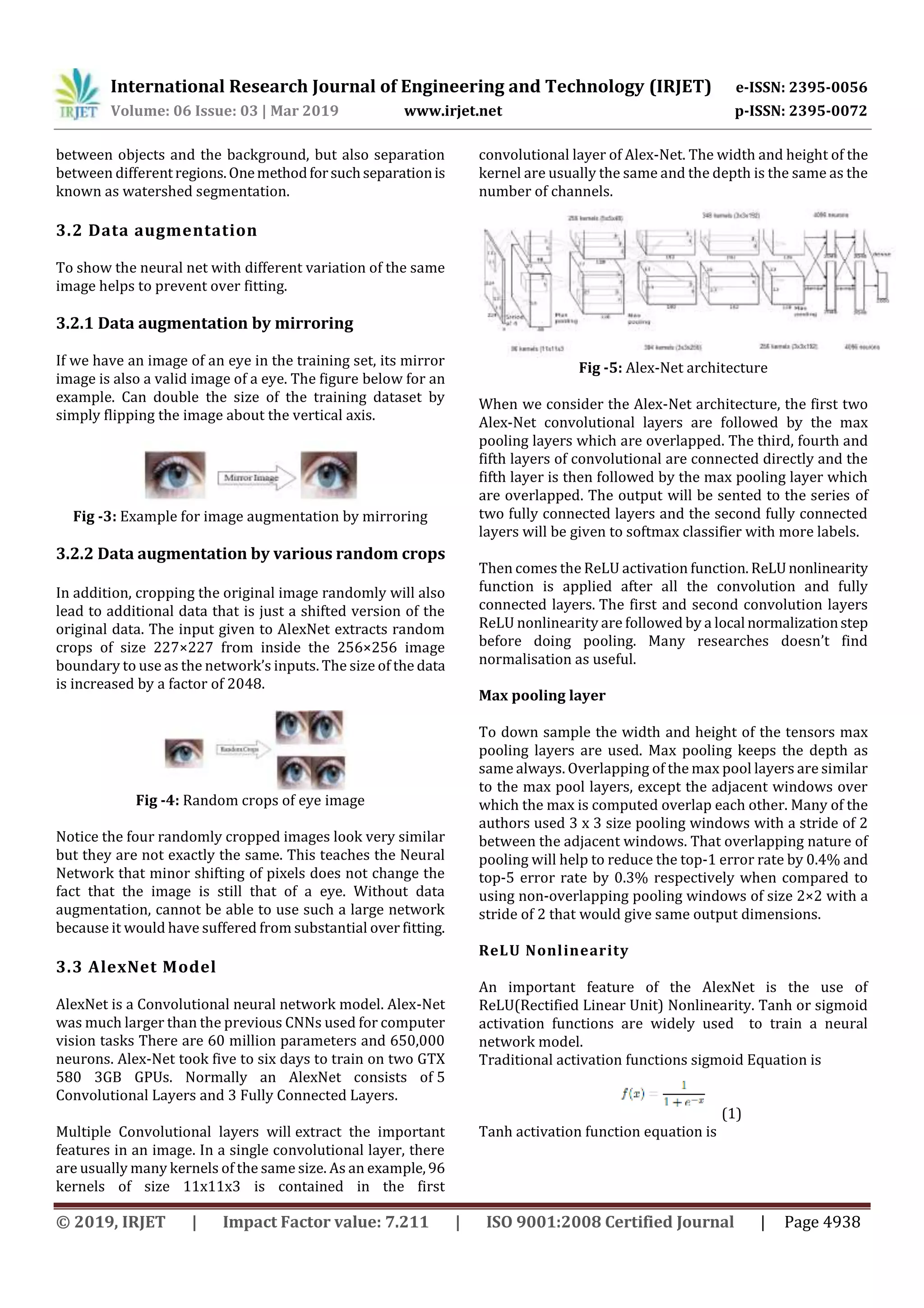 IRJET- Biometric Eye Recognition using Alex-Net | PDF