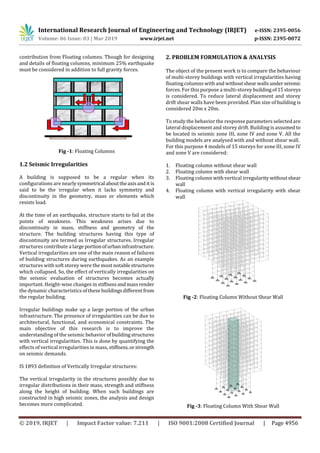 IRJET- Seismic Analysis of Multistorey Buildings with Vertical Irregularities having Floating ...