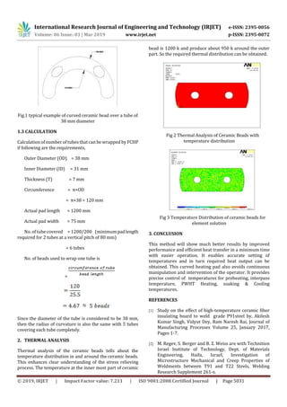 IRJET- Thermal Analysis and Optimisation of Ceramic Heating Pads for ...