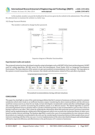 IRJET- E-Commerce Recommender System using Data Mining Algorithms | PDF