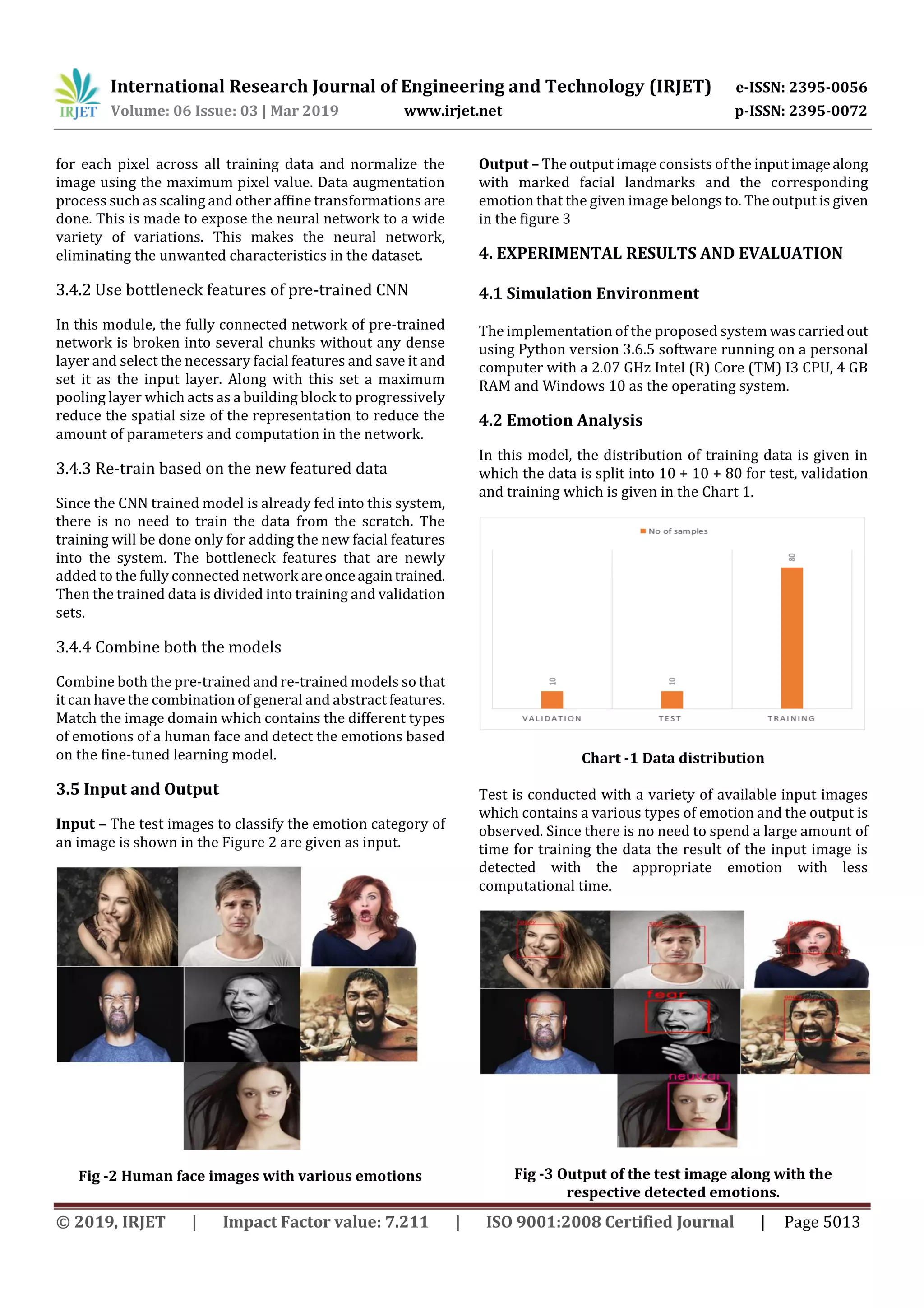IRJET- Emotion Classification of Human Face Expressions using Transfer Learning | PDF