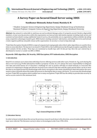IRJET- A Survey Paper on Secured Email Server Using 3DES | PDF | Email | Internet