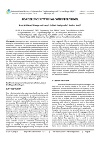 IRJET- Border Security using Computer Vision | PDF