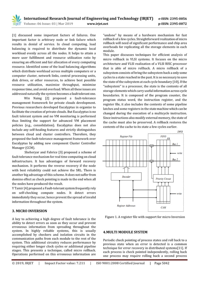 IRJET- Analysis of Micro Inversion to Improve Fault Tolerance in High Speed VLSI Circuits | PDF