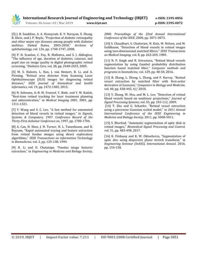 IRJET- Retinal Structure Segmentation using Adaptive Fuzzy Thresholding | PDF