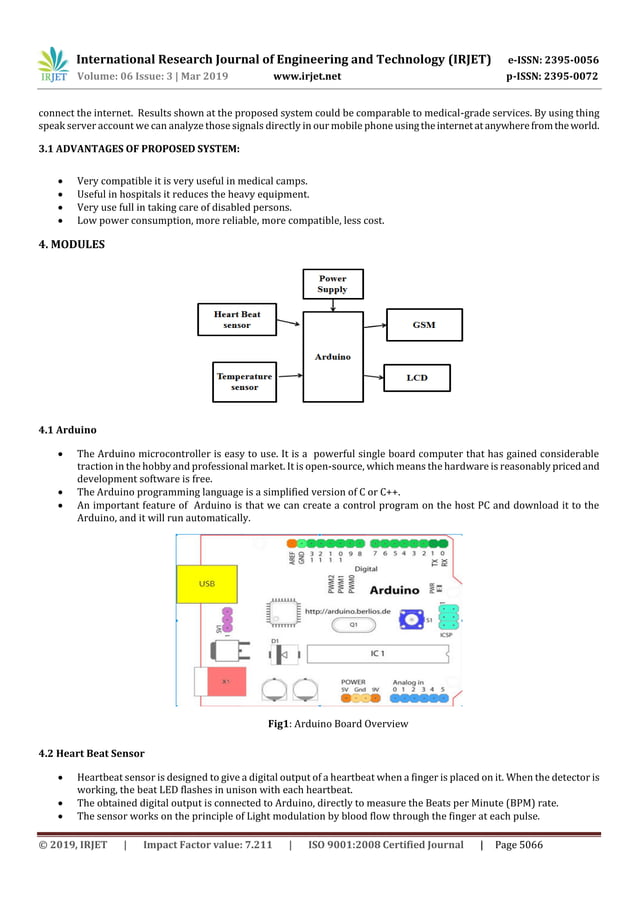 IRJET- An IoT based Remote HRV Monitoring System for Hypertensive Patients | PDF