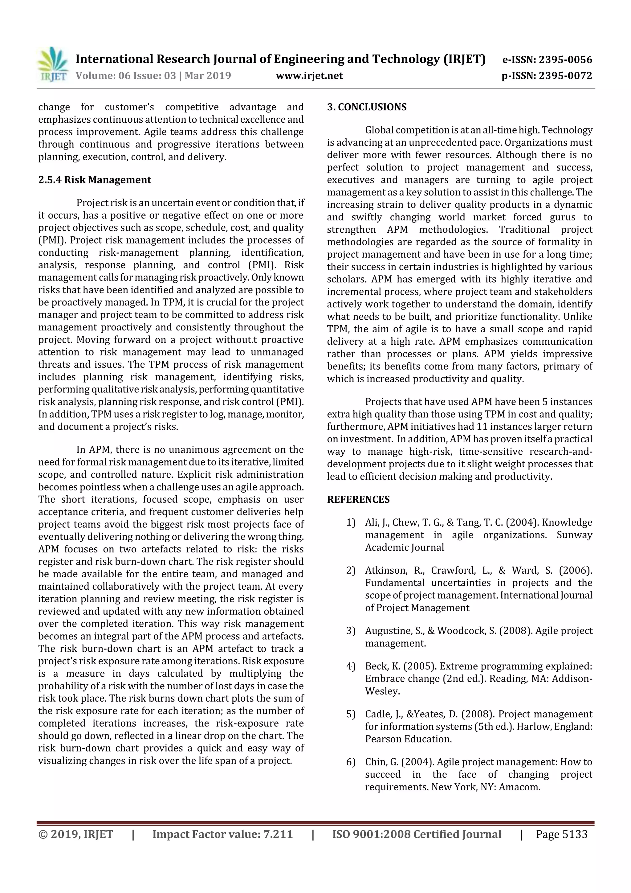 IRJET- Agile Management in Construction Industry | PDF