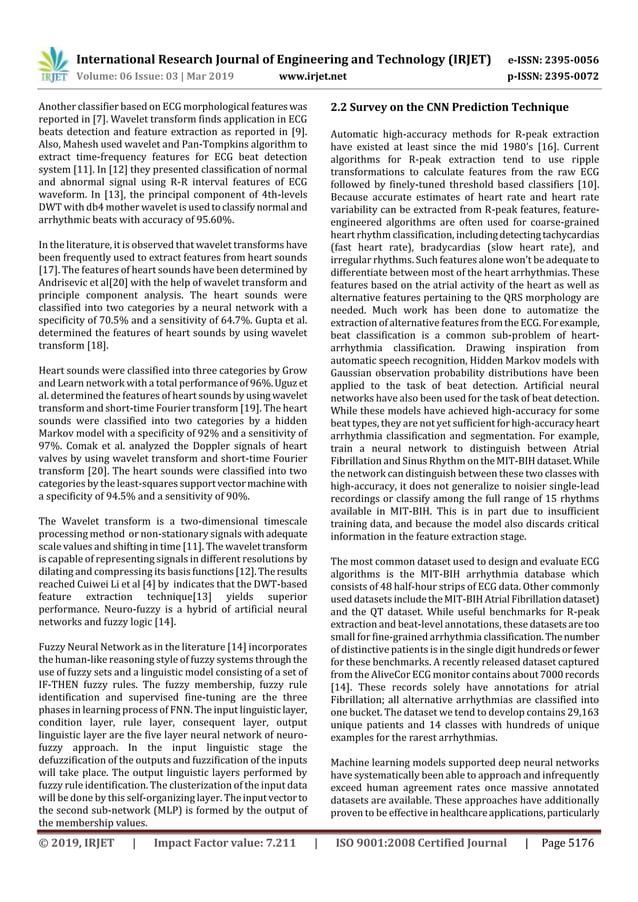 Irjet Detection Of Abnormal Ecg Signal Using Dwt Feature Extraction 2083