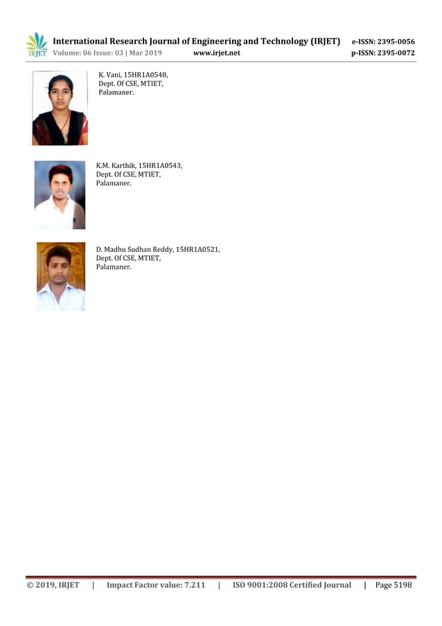 IRJET- IoT based Facial Recognition Biometric Attendance | PDF