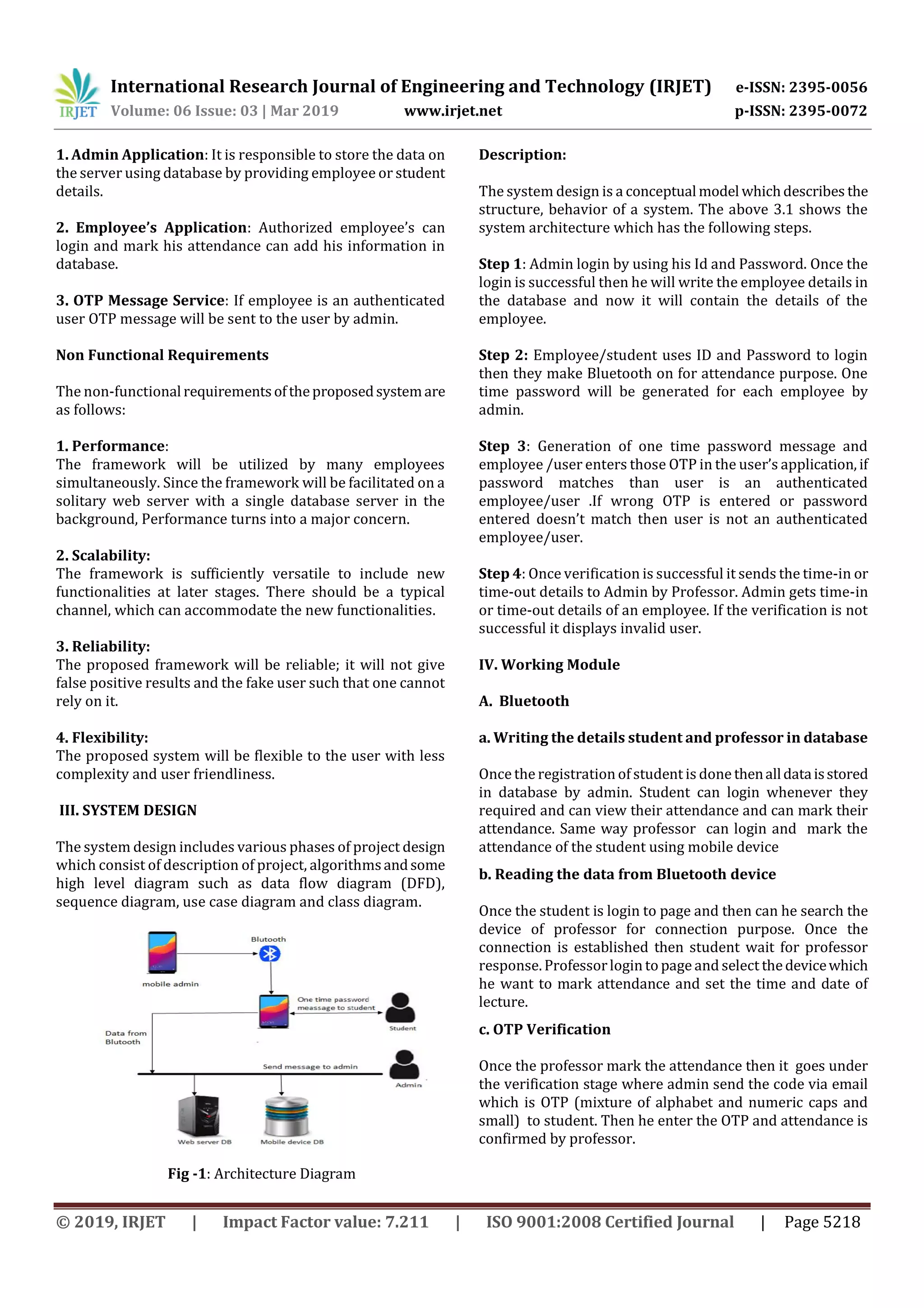 IRJET- Smart Mobile Attendance System using Bluetooth Technology | PDF