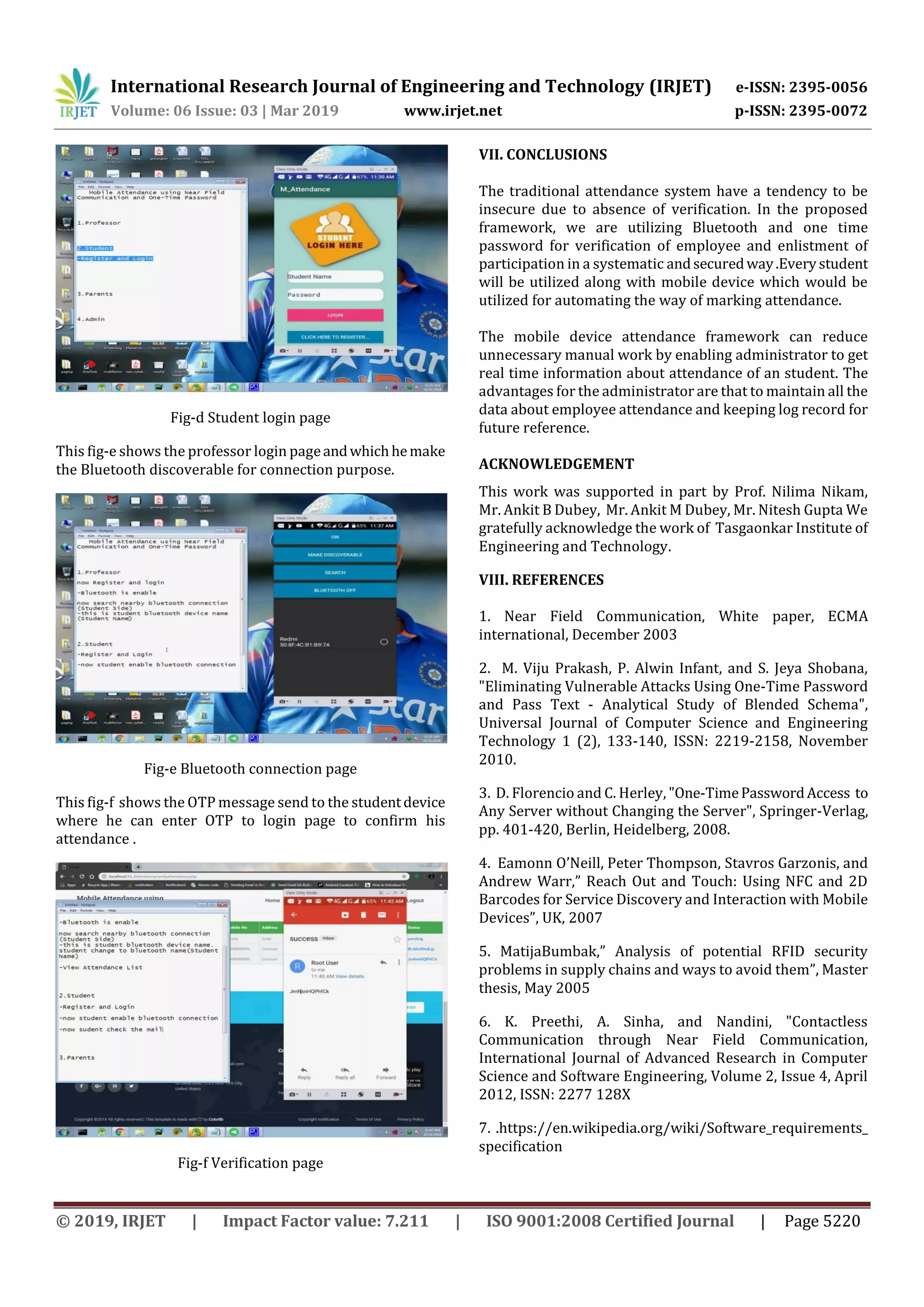 IRJET- Smart Mobile Attendance System using Bluetooth Technology | PDF