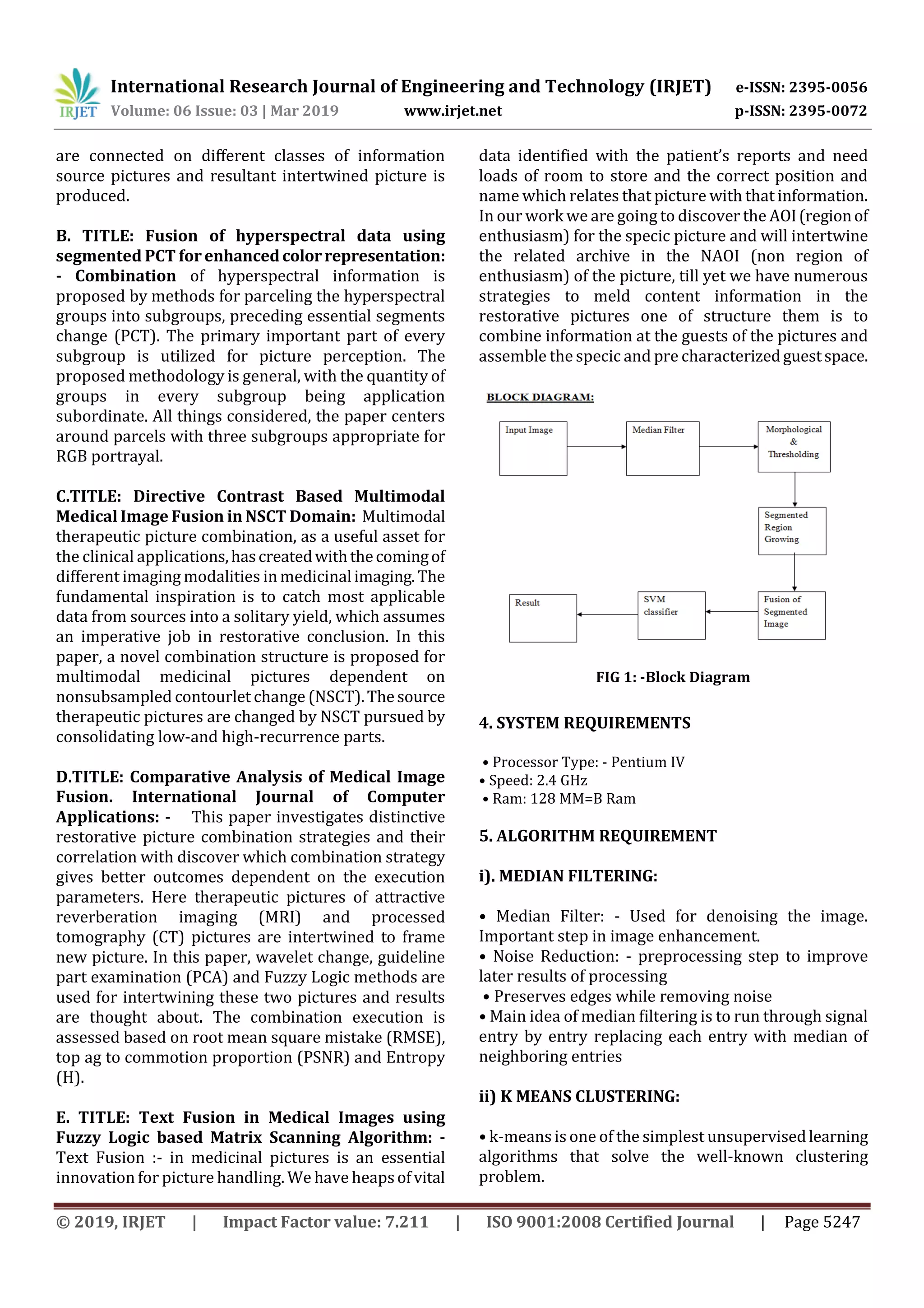 IRJET- Fusion based Brain Tumor Detection | PDF