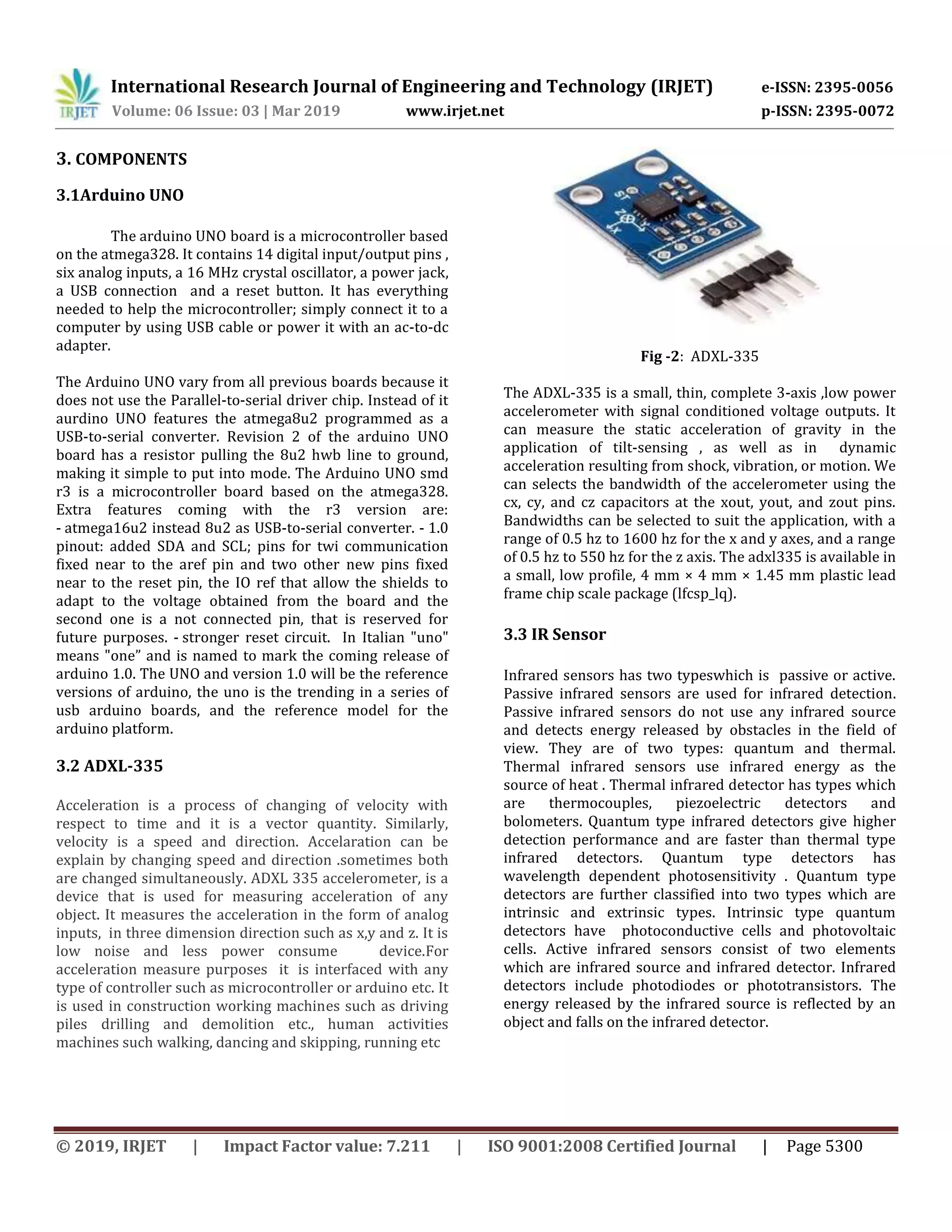 IRJET- Arduino based Four-Wheeler Accident Detection and Prevention System | PDF