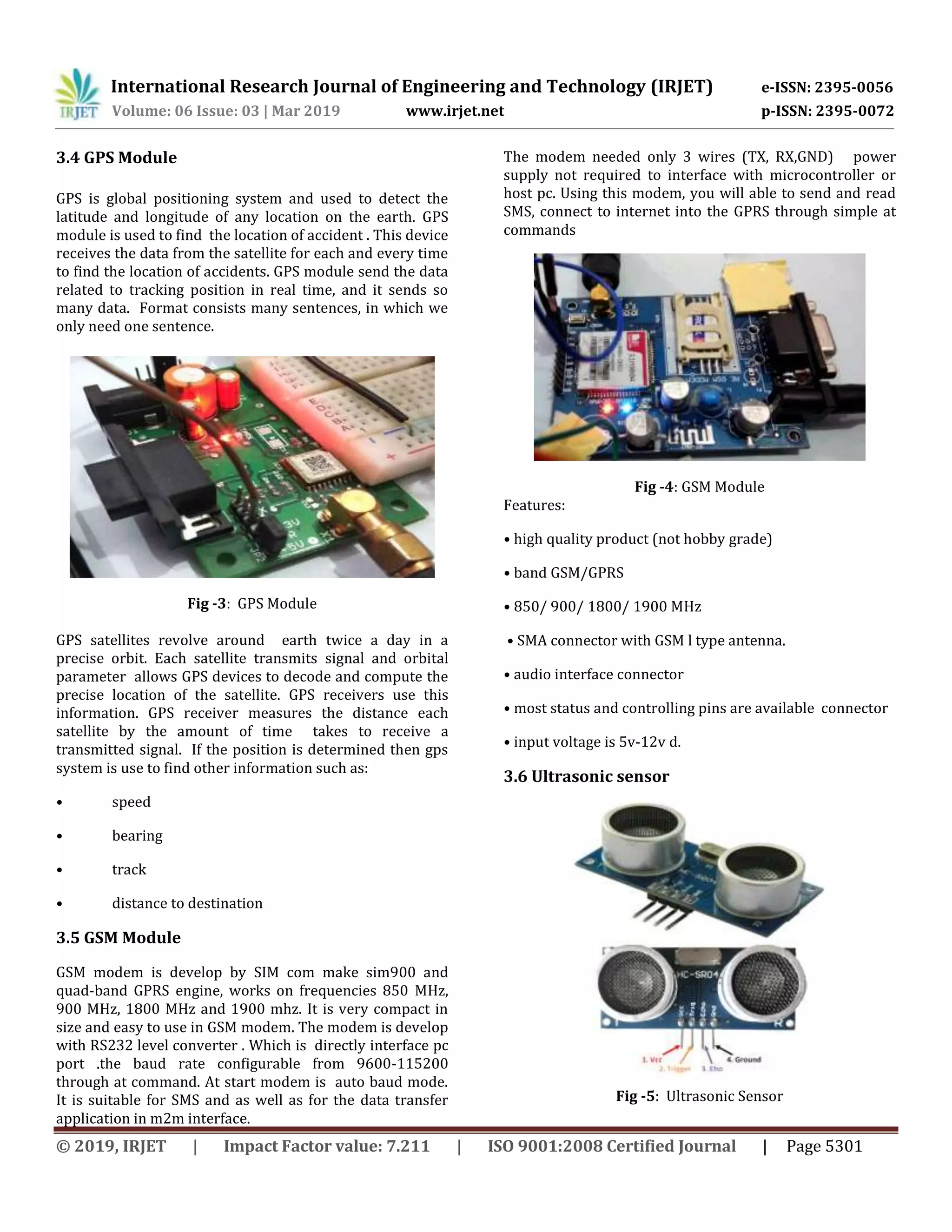 IRJET- Arduino based Four-Wheeler Accident Detection and Prevention System | PDF