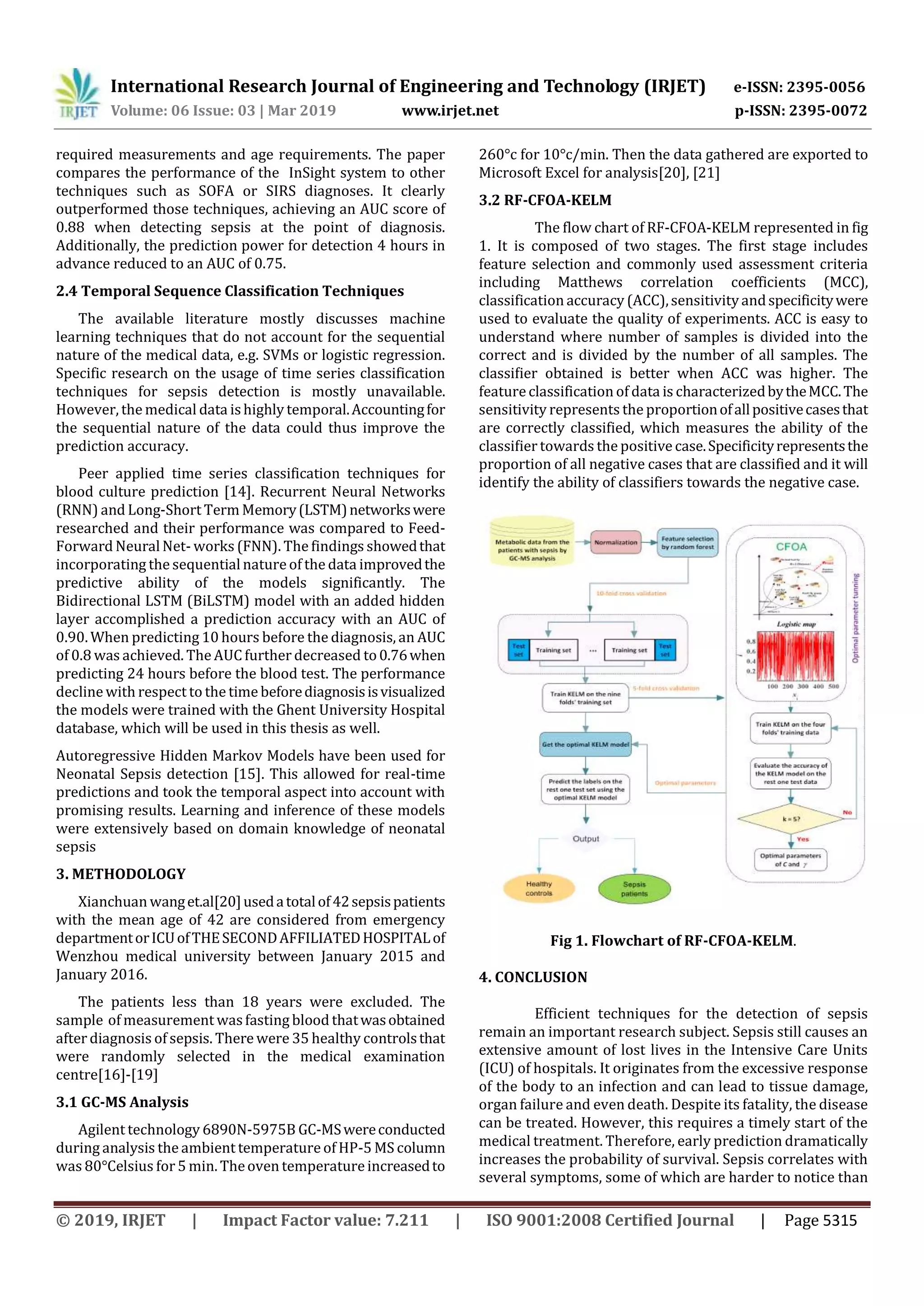 IRJET- Sepsis Severity Prediction using Machine Learning | PDF