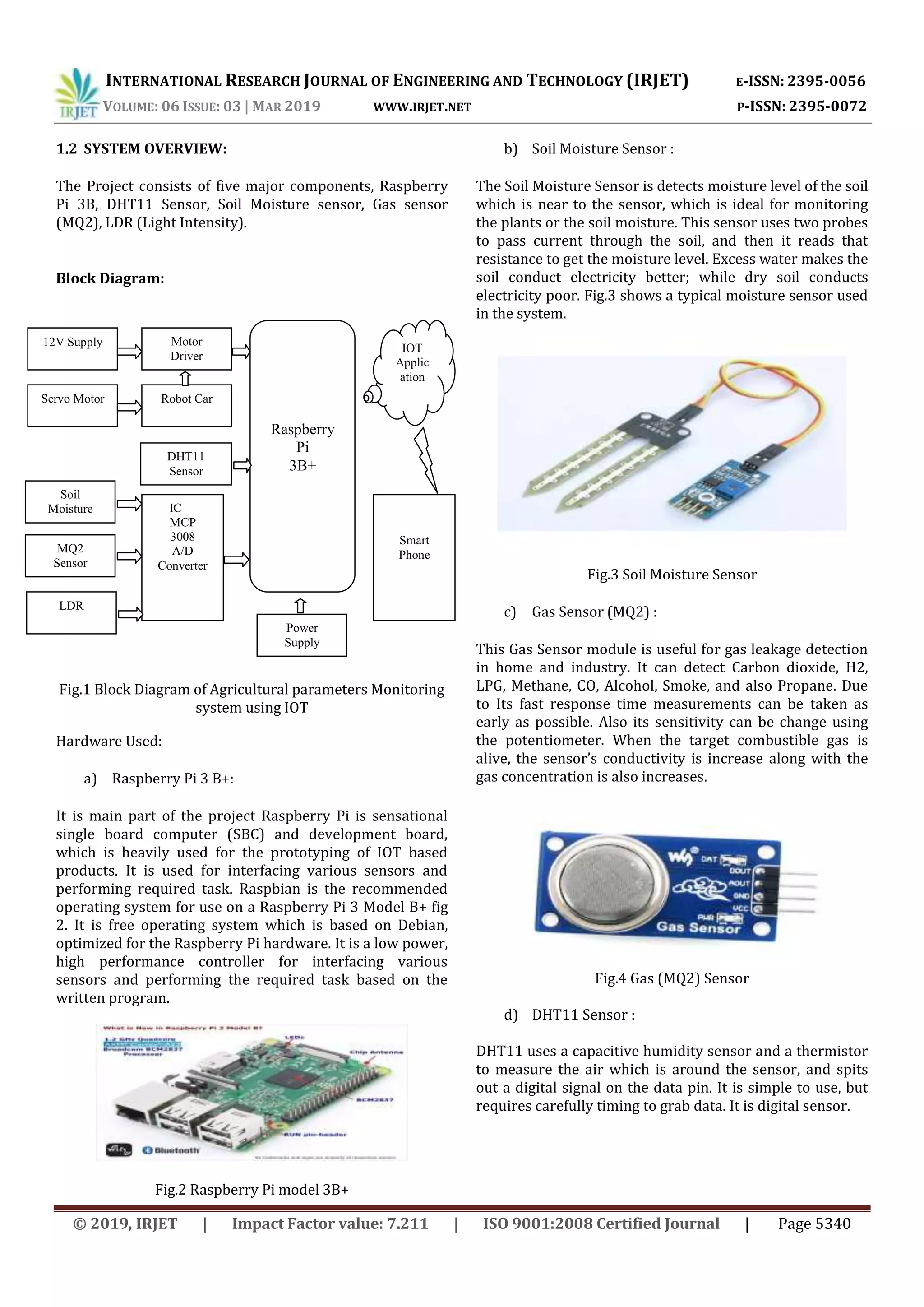 IRJET- Agricultural Parameters Monitoring System using IoT | PDF