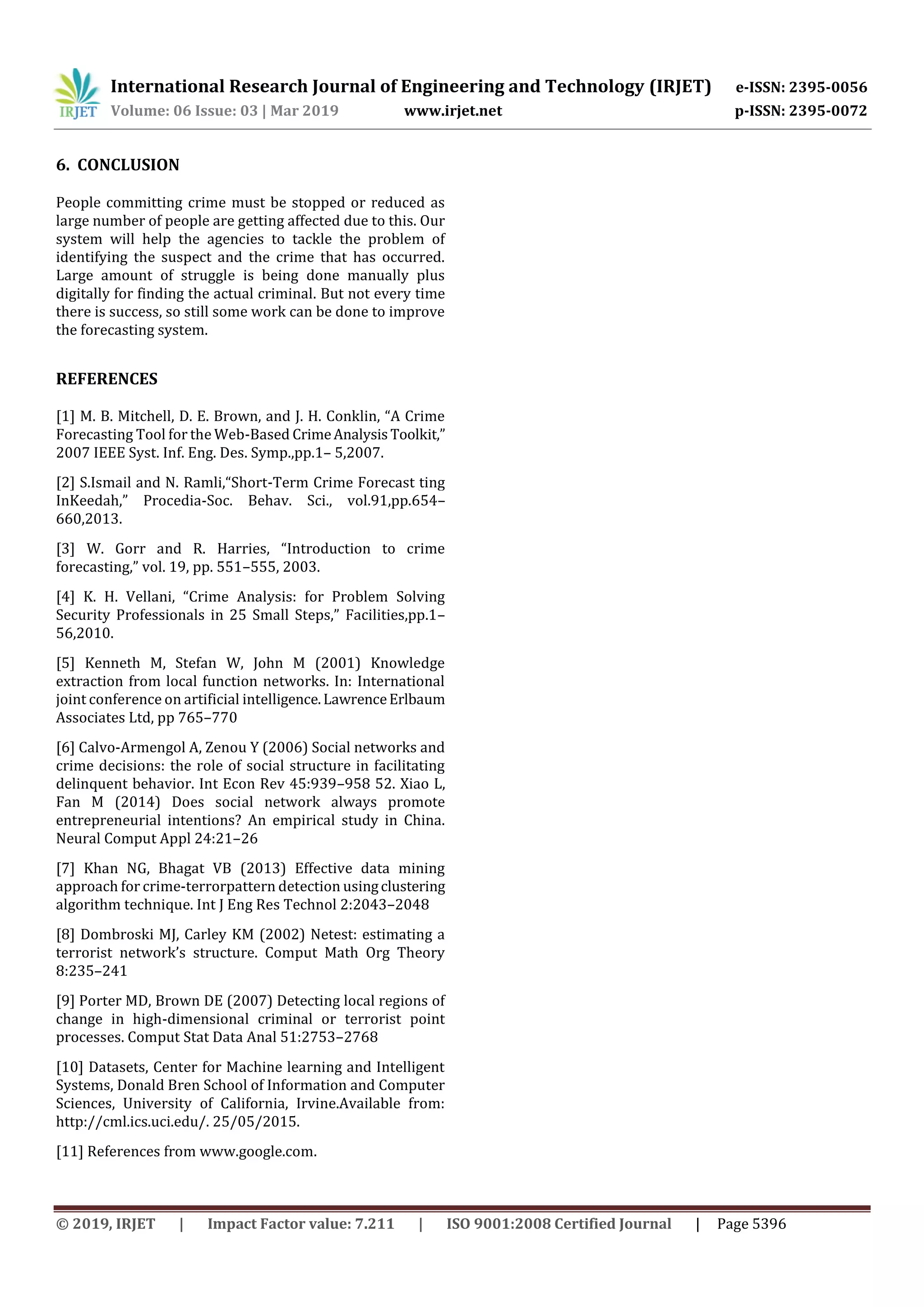 IRJET- Crime Prediction System | PDF