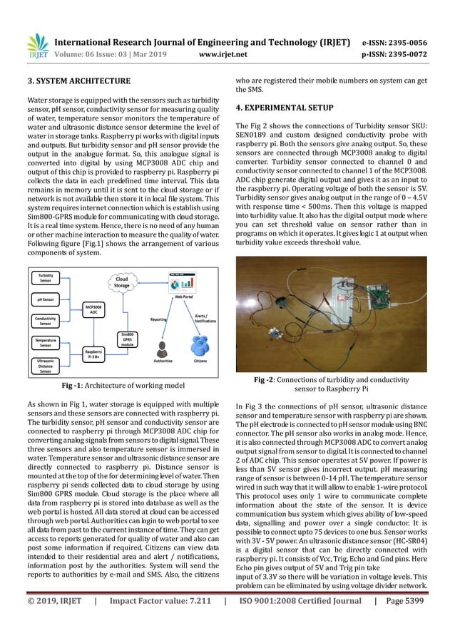 IRJET- IoT based Real-Time Water Quality Monitoring and Reporting | PDF