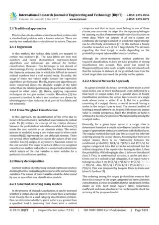 IRJET- Ordinal based Classification Techniques: A Survey | PDF