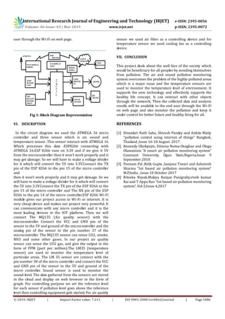 IRJET- Pollution Monitoring and Controlling System using Internet of ...