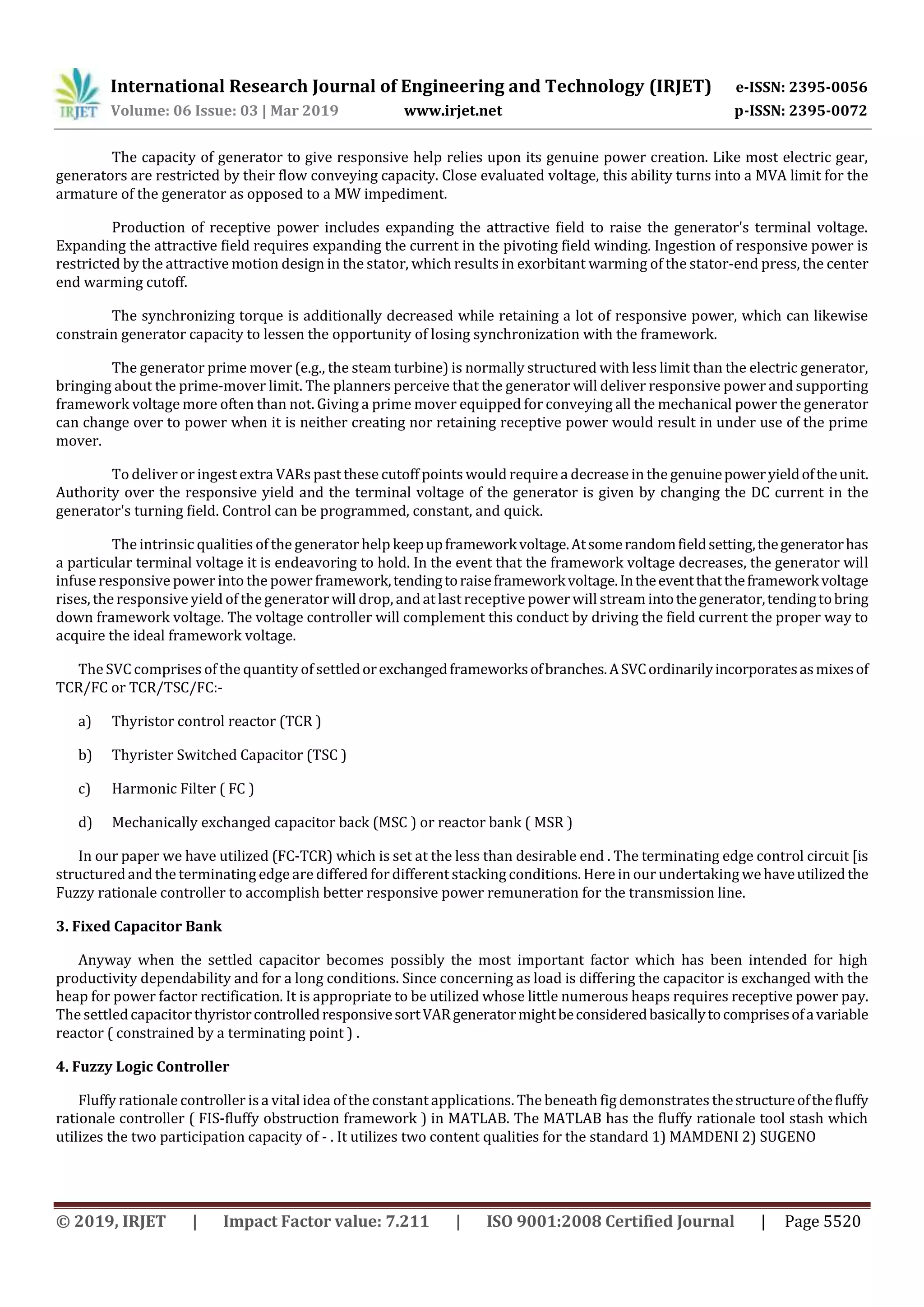 IRJET- Reactive Power Control of Transmission Line | PDF