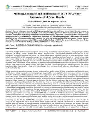 IRJET- Modeling, Simulation and Implementation of D-STATCOM for Improvement of Power Quality | PDF