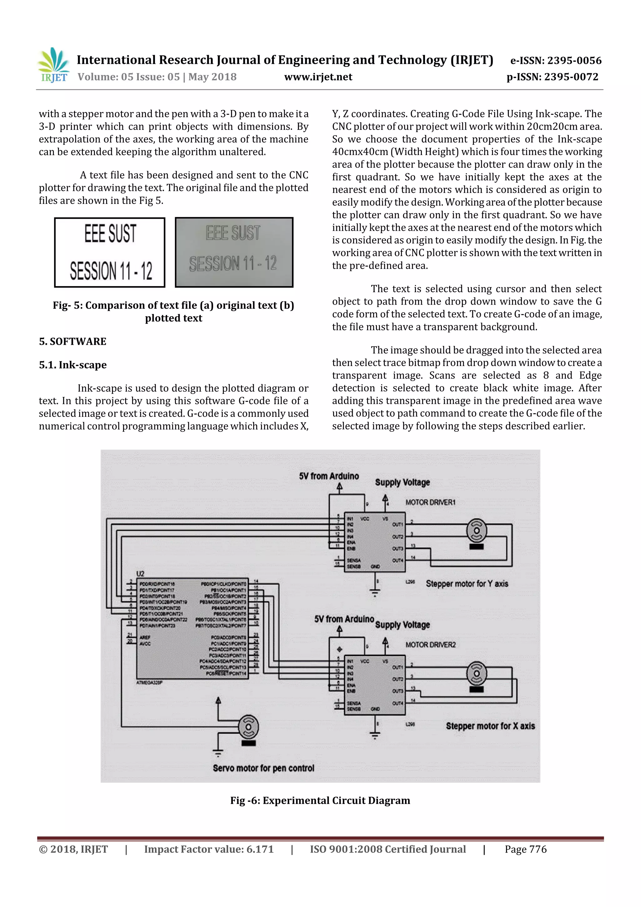 Irjet Implementation Of Arduino Uno Based Two Directional 2d Plotter