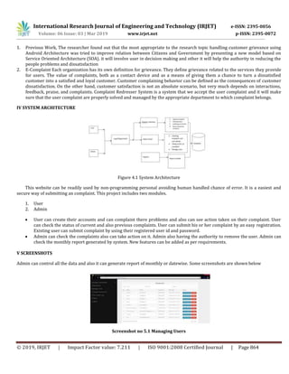 IRJET- An Online Grievance Redressal System | PDF