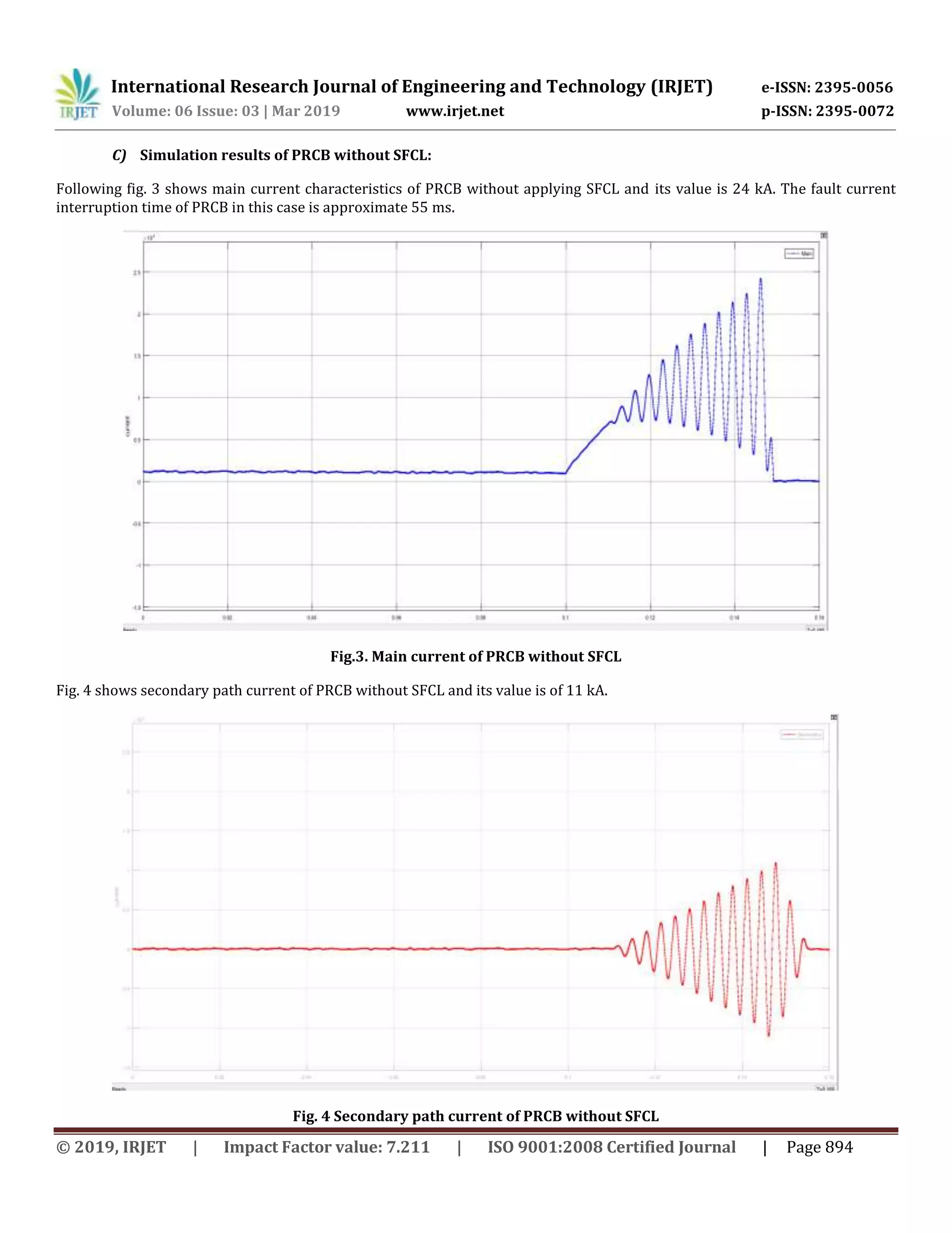 Irjet Impact Of Superconducting Fault Current Limiter On Passive Resonance Circuit Breaker
