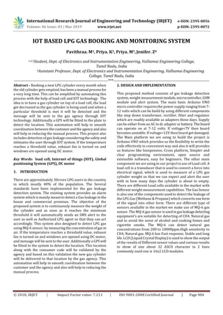 IRJET- IoT based LPG Gas Booking and Monitoring System | PDF