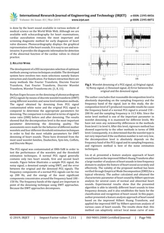 IRJET- Segmentation of PCG Signal: A Survey | PDF