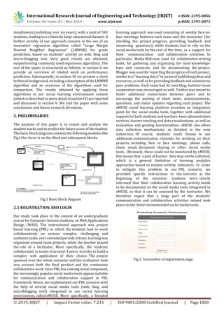 IRJET- Predicting Academic Performance based on Social Activities | PDF