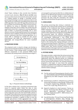 IRJET- A Study of Privacy Preserving Data Mining and Techniques | PDF