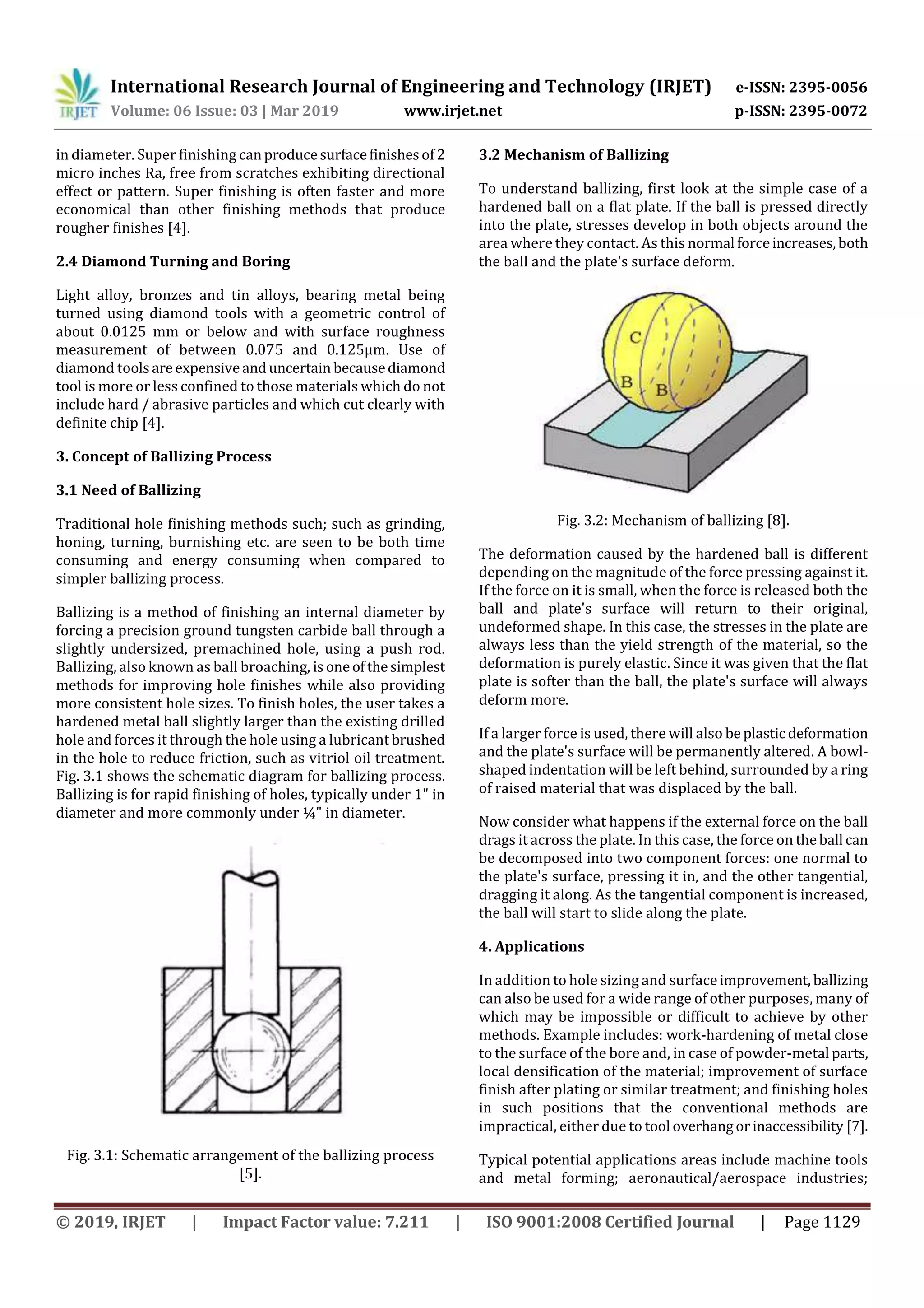IRJET- Ballizing – The Latest Technology in Hole Finishing | PDF
