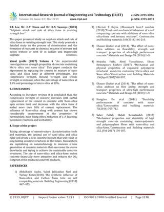 IRJET- Review on Strengthening Proportions of Nanosilica and Silica Fume in Concrete | PDF