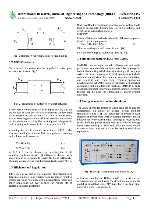 IRJET- Blended Learning Method for Medium Power Transmission Line Performance Study | PDF