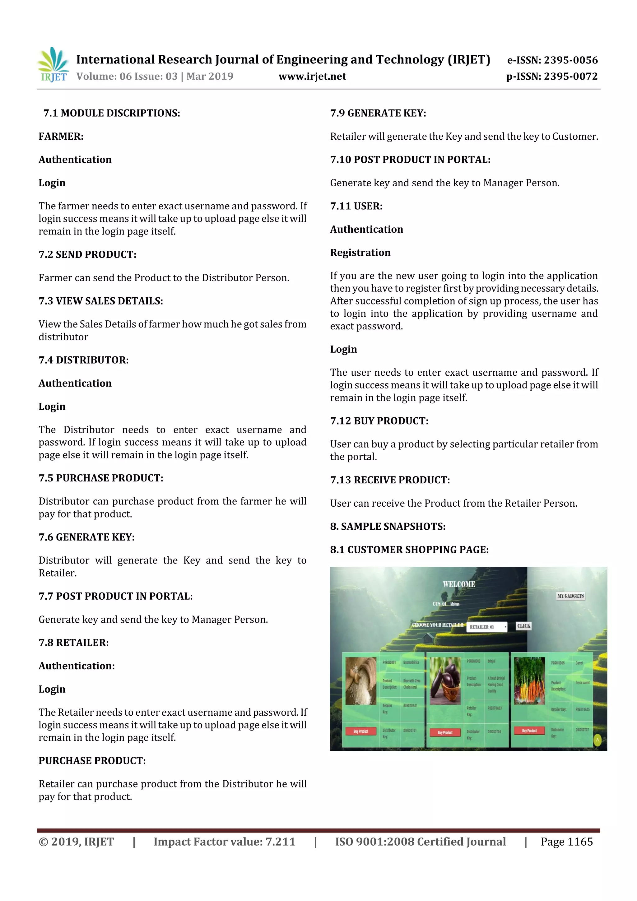 IRJET- Food Supply Chain Management using Blockchain | PDF IRJET- Food Supply Chain Management using Blockchain | PDF