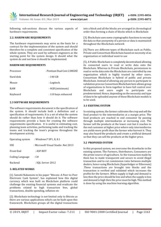 IRJET- Food Supply Chain Management using Blockchain | PDF