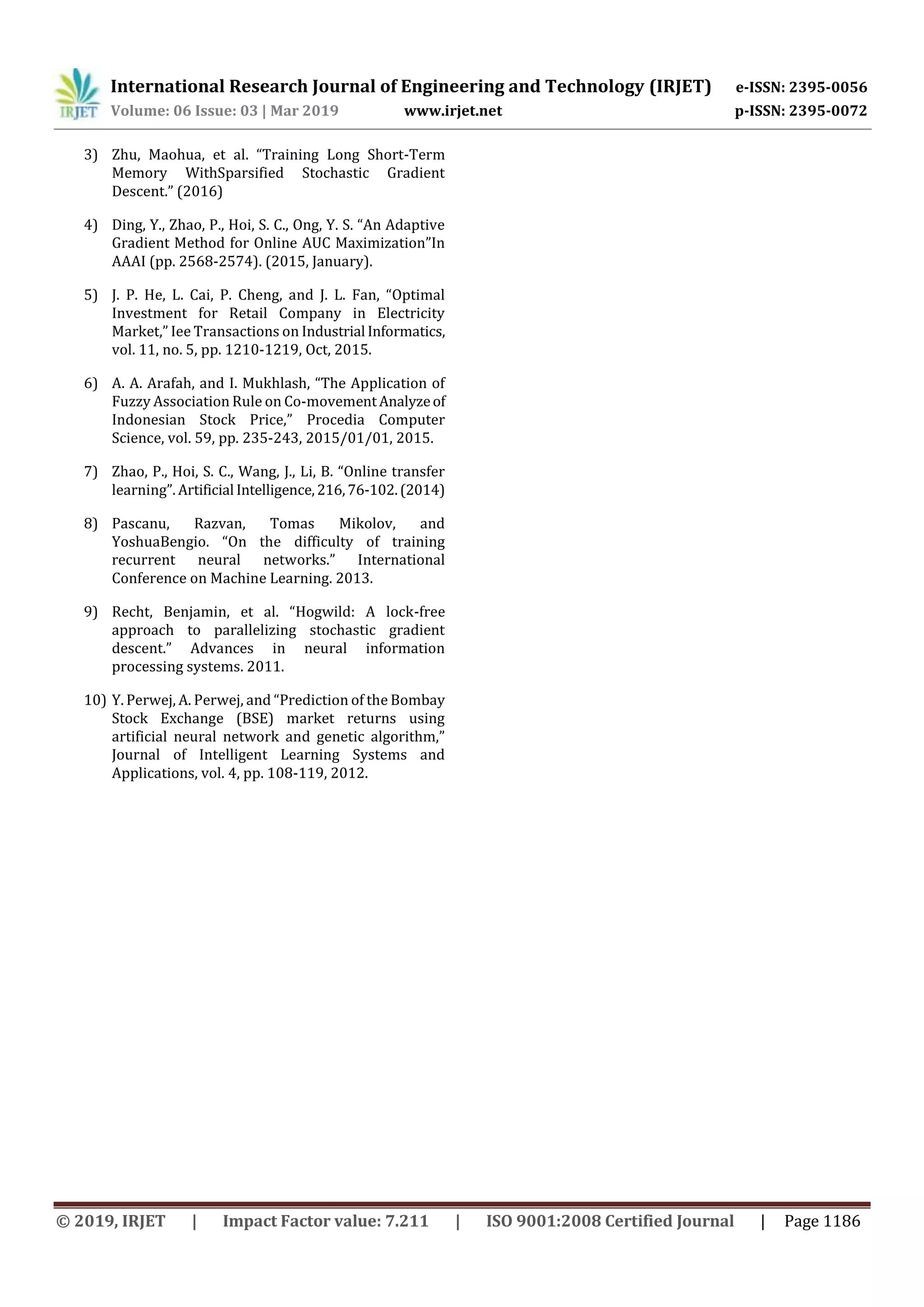 IRJET- Future Stock Price Prediction using LSTM Machine Learning Algorithm | PDF