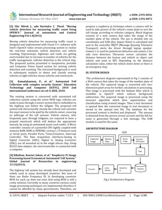 IRJET- Toll Collection Automation | PDF