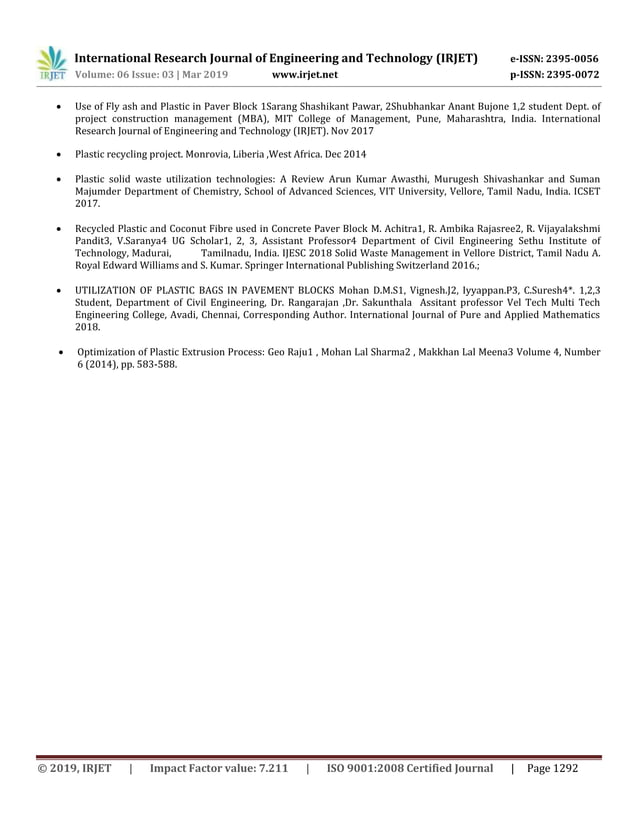 IRJET- An Innovative Technique as per SPI Code to Breakdown the Plastic ...
