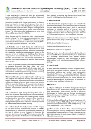 IRJET- Review Paper on Convincement based Seismic Design of Open Ground Storey Framed Buildings ...