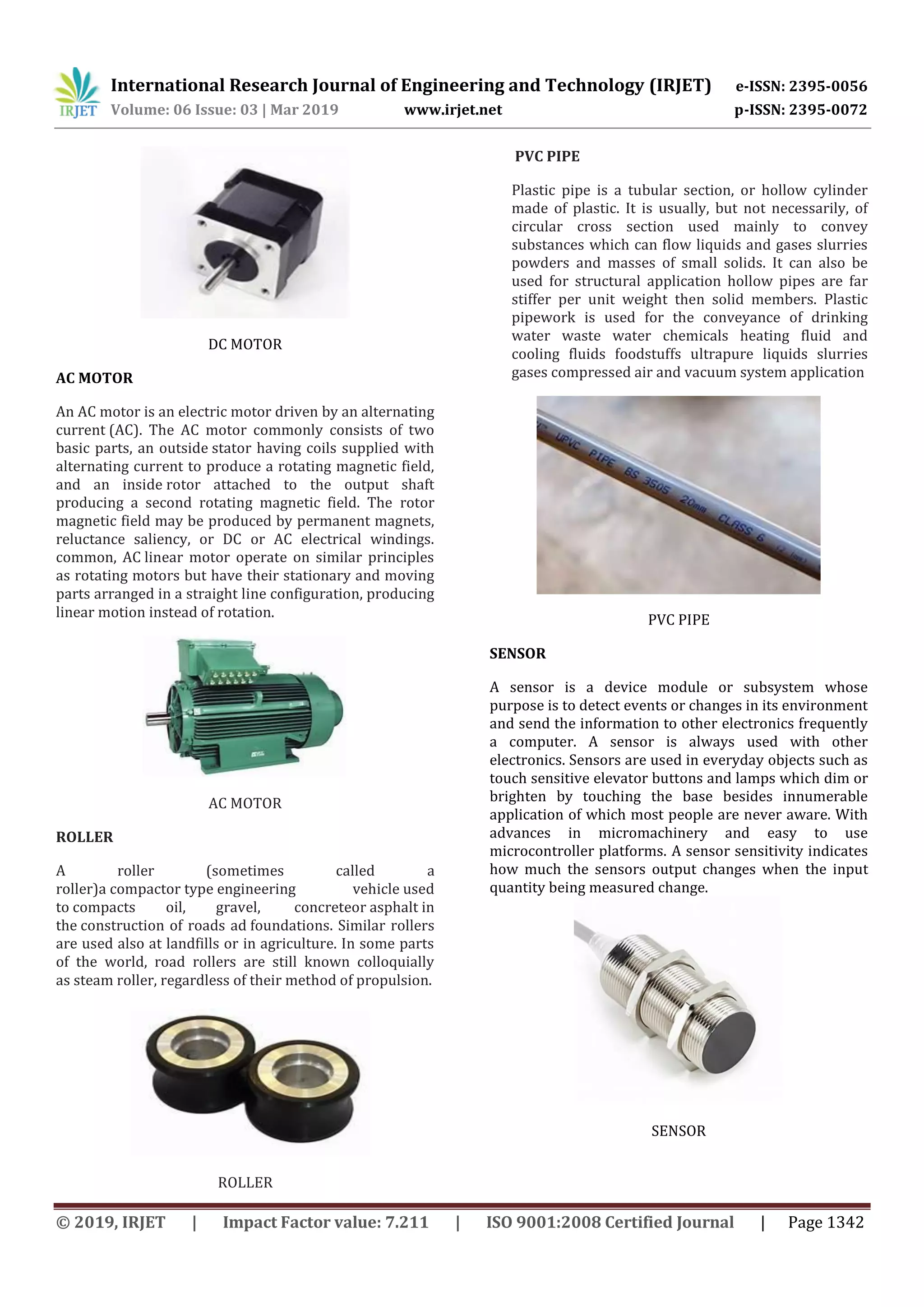 IRJET- Design and Fabrication of Automatic PVC Pipe Feed and Cutting ...