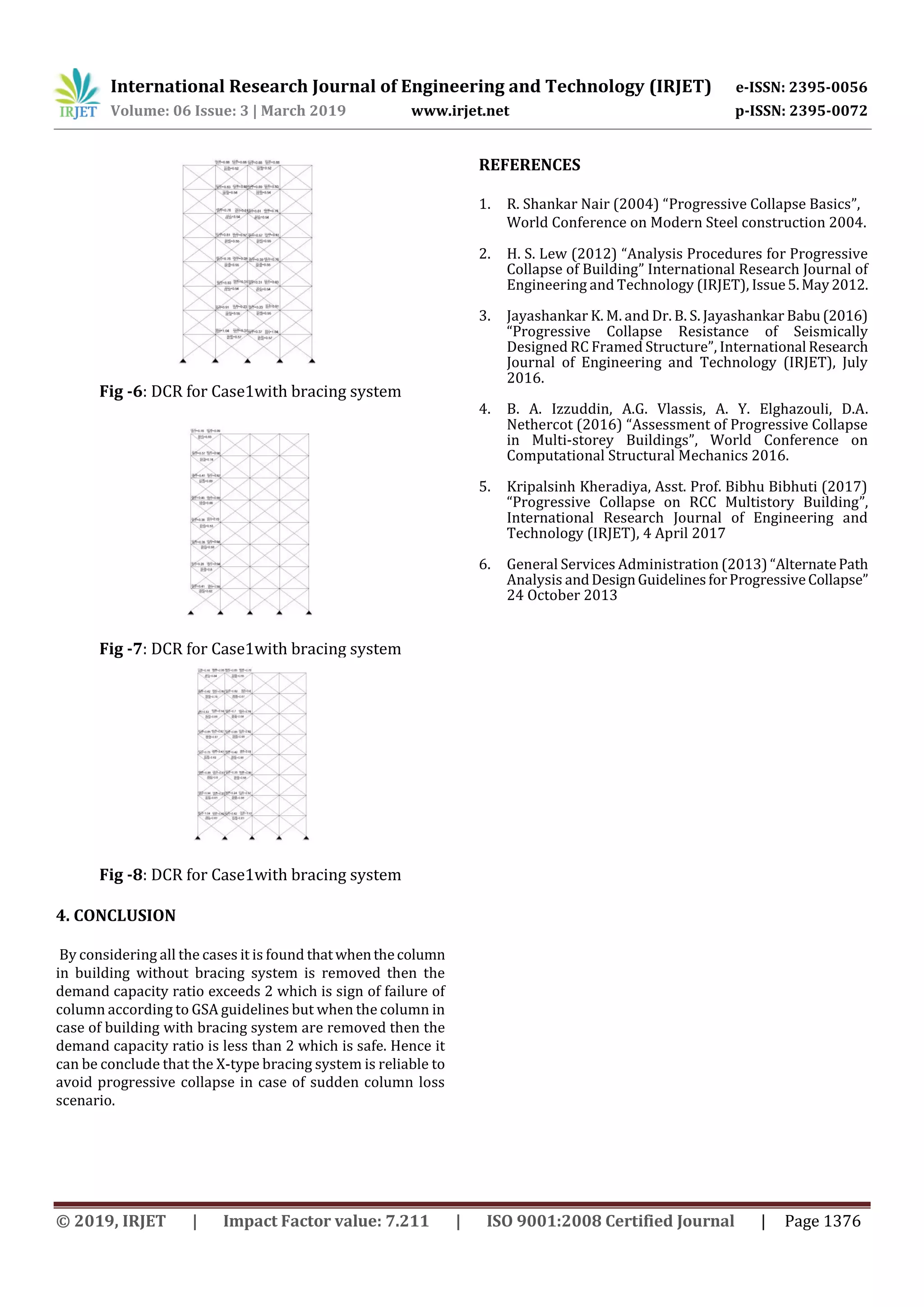IRJET- The Study of Reliability of X-Type Bracing System to Avoid Progressive Collapse of ...