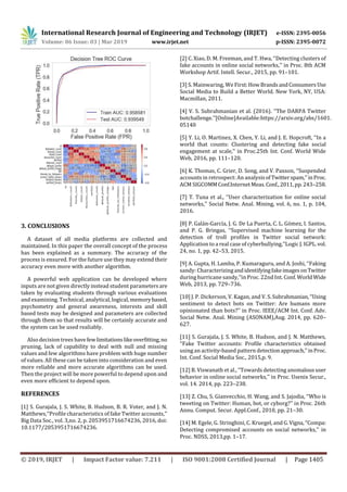 IRJET- Identify the Human or Bots Twitter Data using Machine Learning Algorithms | PDF