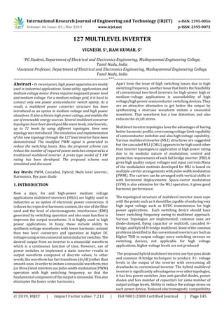 IRJET- 127 Multilevel Inverter | PDF