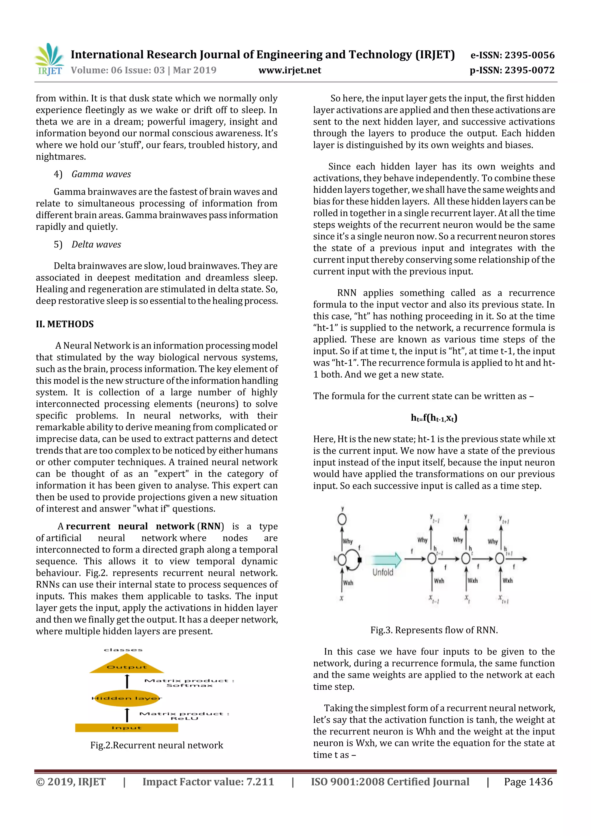 IRJET- Mental Workload Assessment using Rnn | PDF
